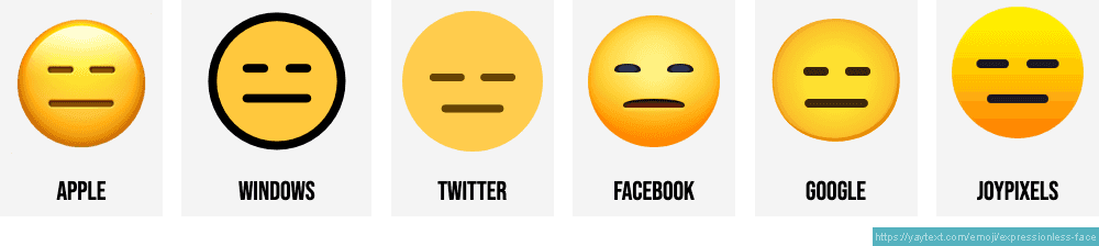 😑 Expressionless face emoji