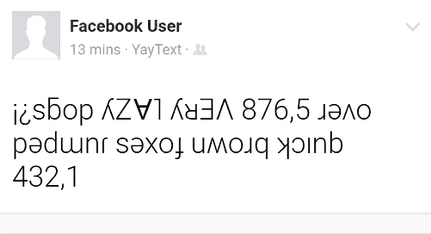 upside down text