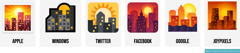 🌇 Sunset emoji