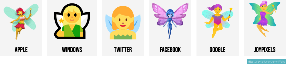🧚 Fairy emojis 🧚🏻🧚🏼🧚🏽🧚🏾🧚🏿🧚‍♂️🧚‍♀️