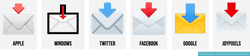 📩 Envelope w/ arrow emoji