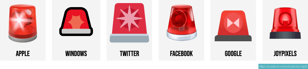 🚨 Siren / police car light emoji