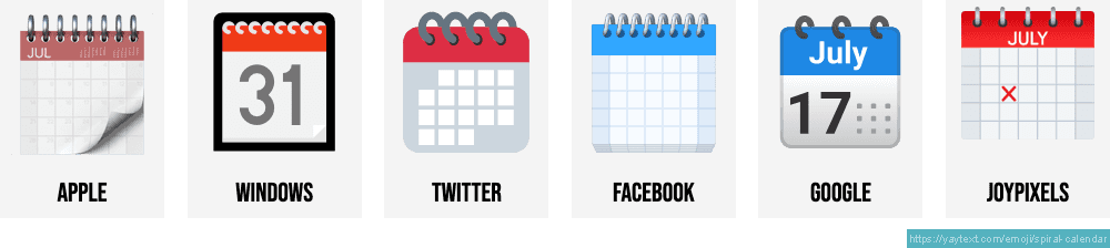 🗓️ Spiral calendar emoji