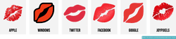 💋 Kiss lipstick mark emoji