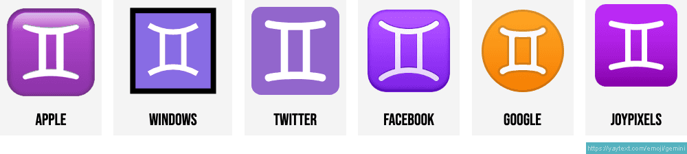 ♊ Gemini zodiac emoji