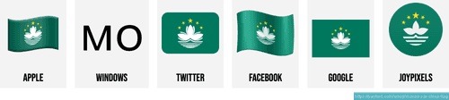 🇲🇴 Bandera de la RAE de Macao China emoji