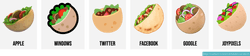 🥙 Emoji de pan sin levadura / falafel relleno