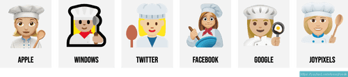 🧑‍🍳 Chef / cook emojis 🧑🏻‍🍳🧑🏼‍🍳🧑🏽‍🍳🧑🏾‍🍳🧑🏿‍🍳👨‍🍳👩‍🍳