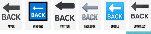 🔙 BACK arrow emoji