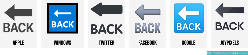 🔙 BACK arrow emoji