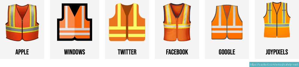 🦺 Safety vest emoji