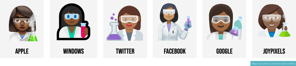 🧑‍🔬 Scientist emojis 🧑🏻‍🔬🧑🏼‍🔬🧑🏽‍🔬🧑🏾‍🔬🧑🏿‍🔬👨‍🔬👩‍🔬