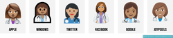 🧑‍⚕️ Émojis d'infirmière, de médecin et d'agent de santé 👩‍⚕️