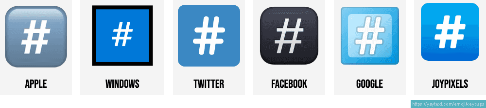 Keycap emojis #️⃣*️⃣0️⃣1️⃣2️⃣3️⃣4️⃣5️⃣