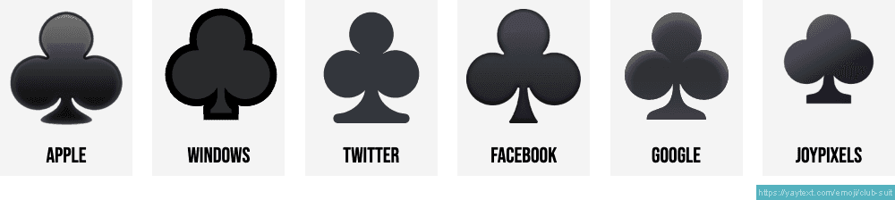 ♣️ Club cards suit emoji