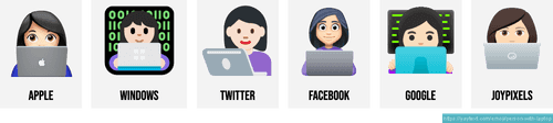🧑‍💻 Technologist w/ laptop emojis 🧑🏻‍💻🧑🏼‍💻🧑🏽‍💻🧑🏾‍💻🧑🏿‍💻👨‍💻👩‍💻