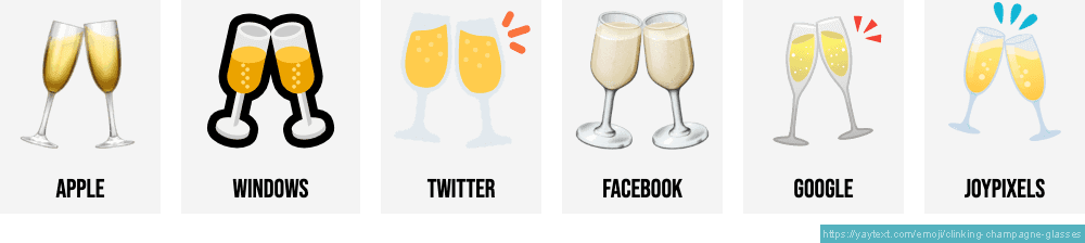 🥂 Clinking champagne glasses emoji
