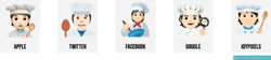 🧑‍🍳 Chef / cook emojis 🧑🏻‍🍳🧑🏼‍🍳🧑🏽‍🍳🧑🏾‍🍳🧑🏿‍🍳👨‍🍳👩‍🍳