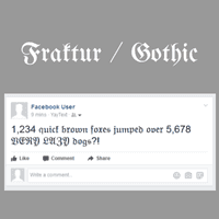 Gothic / Blackletter / Old English Unicode Text - 𝔉𝔯𝔞𝔨𝔱𝔲𝔯 / 𝔊𝔬𝔱𝔥𝔦𝔠