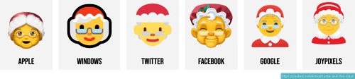 🎅🤶🎄 Emojis de Papai Noel e Mamãe Noel