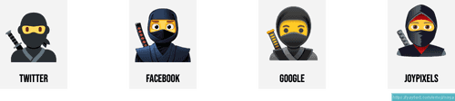 🥷 Emojis de ninjas 🥷🏻🥷🏼🥷🏽🥷🏾🥷🏿