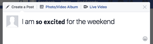 How do I make bold text on Facebook?