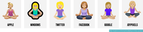 🧘 Émojis méditant en position du lotus