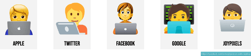 🧑‍💻 Technologist w/ laptop emojis 🧑🏻‍💻🧑🏼‍💻🧑🏽‍💻🧑🏾‍💻🧑🏿‍💻👨‍💻👩‍💻