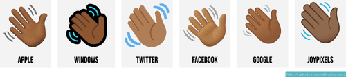 👋 Emojis de manos saludando 👋🏻👋🏼👋🏽👋🏾👋🏿