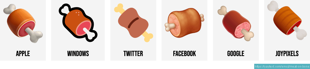 🍖 Meat on bone emoji