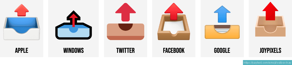 📤 Outbox tray emoji