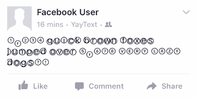 Unicode Bubble Text