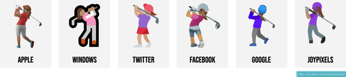 🏌️ Golfer emojis 🏌🏻🏌🏼🏌🏽🏌🏾🏌🏿🏌️‍♂️🏌️‍♀️