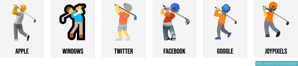 🏌️ Golfer emojis 🏌🏻🏌🏼🏌🏽🏌🏾🏌🏿🏌️‍♂️🏌️‍♀️