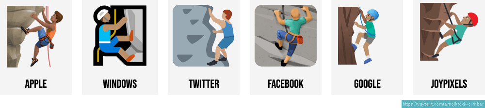 🧗 Rocker climber emojis 🧗🏻🧗🏼🧗🏽🧗🏾🧗🏿🧗‍♂️🧗‍♀️