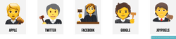 🧑‍⚖️ Judge emojis 🧑🏻‍⚖️🧑🏼‍⚖️🧑🏽‍⚖️🧑🏾‍⚖️🧑🏿‍⚖️👨‍⚖️👩‍⚖️