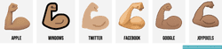 💪 Flexed biceps emojis 💪🏻💪🏼💪🏽💪🏾💪🏿