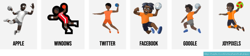 🤾 Jouant des emojis de handball