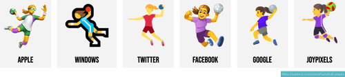 🤾 Jouant des emojis de handball