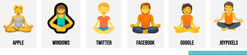 🧘 Meditating in lotus position emojis 🧘🏻🧘🏼🧘🏽🧘🏾🧘🏿🧘‍♂️🧘‍♀️