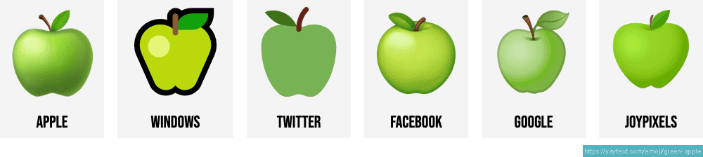 🍏 Green apple emoji (aka The Granny Smith)
