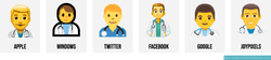 🧑‍⚕️ Émojis d'infirmière, de médecin et d'agent de santé 👩‍⚕️