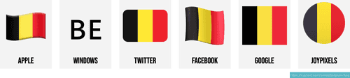 🇧🇪 Emoji Drapeau de la Belgique