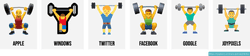 🏋️ Weightlifter emojis 🏋🏻🏋🏼🏋🏽🏋🏾🏋🏿🏋️‍♂️🏋️‍♀️