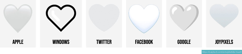 🤍 White heart emoji