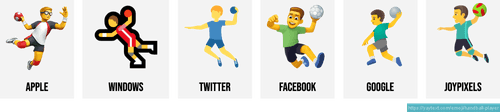 🤾 Jouant des emojis de handball