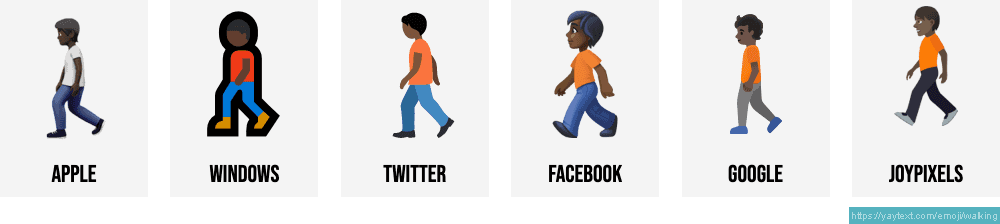 🚶 Walking emojis 🚶🏻🚶🏼🚶🏽🚶🏾🚶🏿🚶‍♂️🚶‍♀️