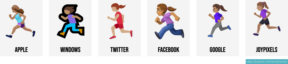🏃 Runner emojis 🏃🏻🏃🏼🏃🏽🏃🏾🏃🏿🏃‍♂️🏃‍♀️