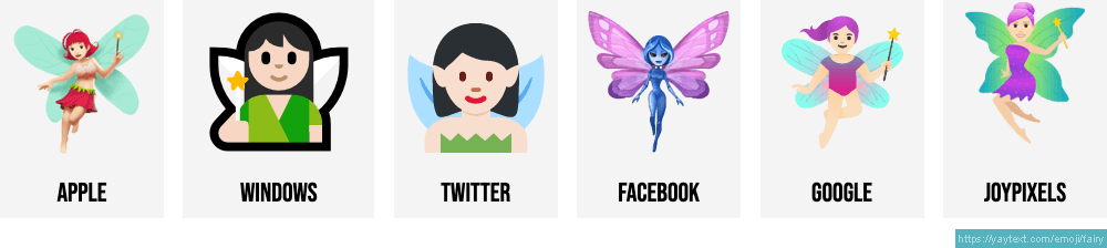 🧚 Fairy emojis 🧚🏻🧚🏼🧚🏽🧚🏾🧚🏿🧚‍♂️🧚‍♀️
