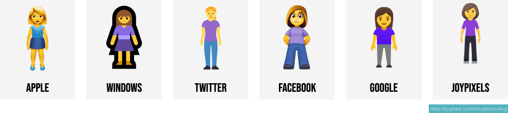 🧍 Standing emojis 🧍🏻🧍🏼🧍🏽🧍🏾🧍🏿🧍‍♂️🧍‍♀️